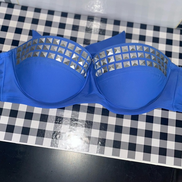 Xhilaration | Swim | Periwinkle Studded Strapless Bikini Swimsuit Top ...